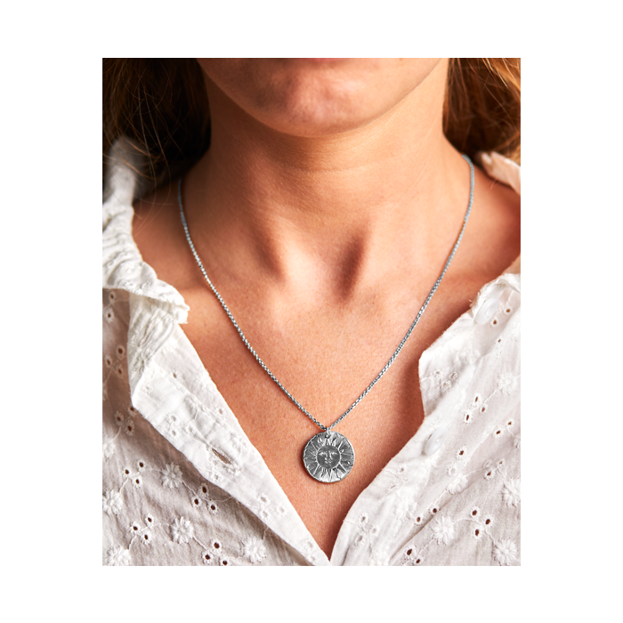 Sterling Silver Round Pendant | Rebus Signet Rings